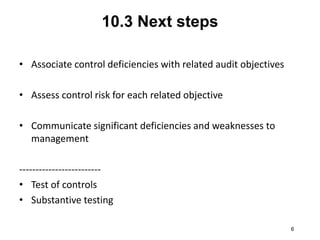 Presentation 10, Defining weaknesses in controls of the system ...