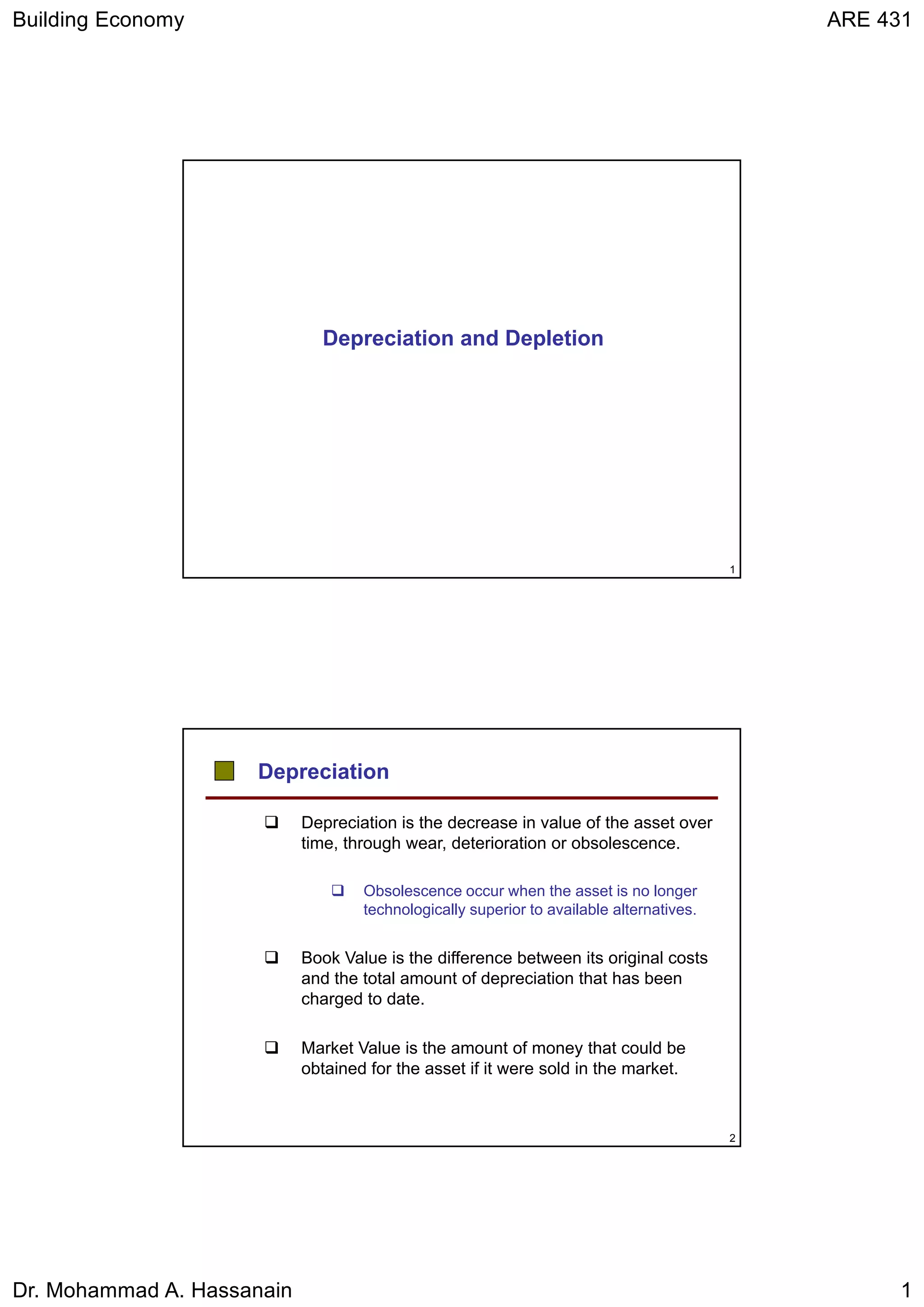 10 depreciation and depletion | PDF