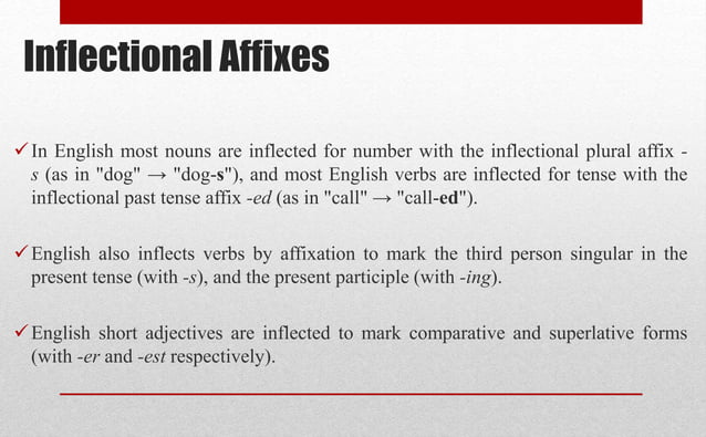 Derivational vs inflectional morphology | PPTX | Geology | Science