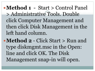 Disk Management (DM) | PPTX