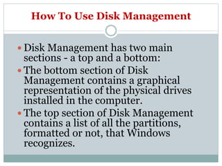 Disk Management (DM) | PPTX