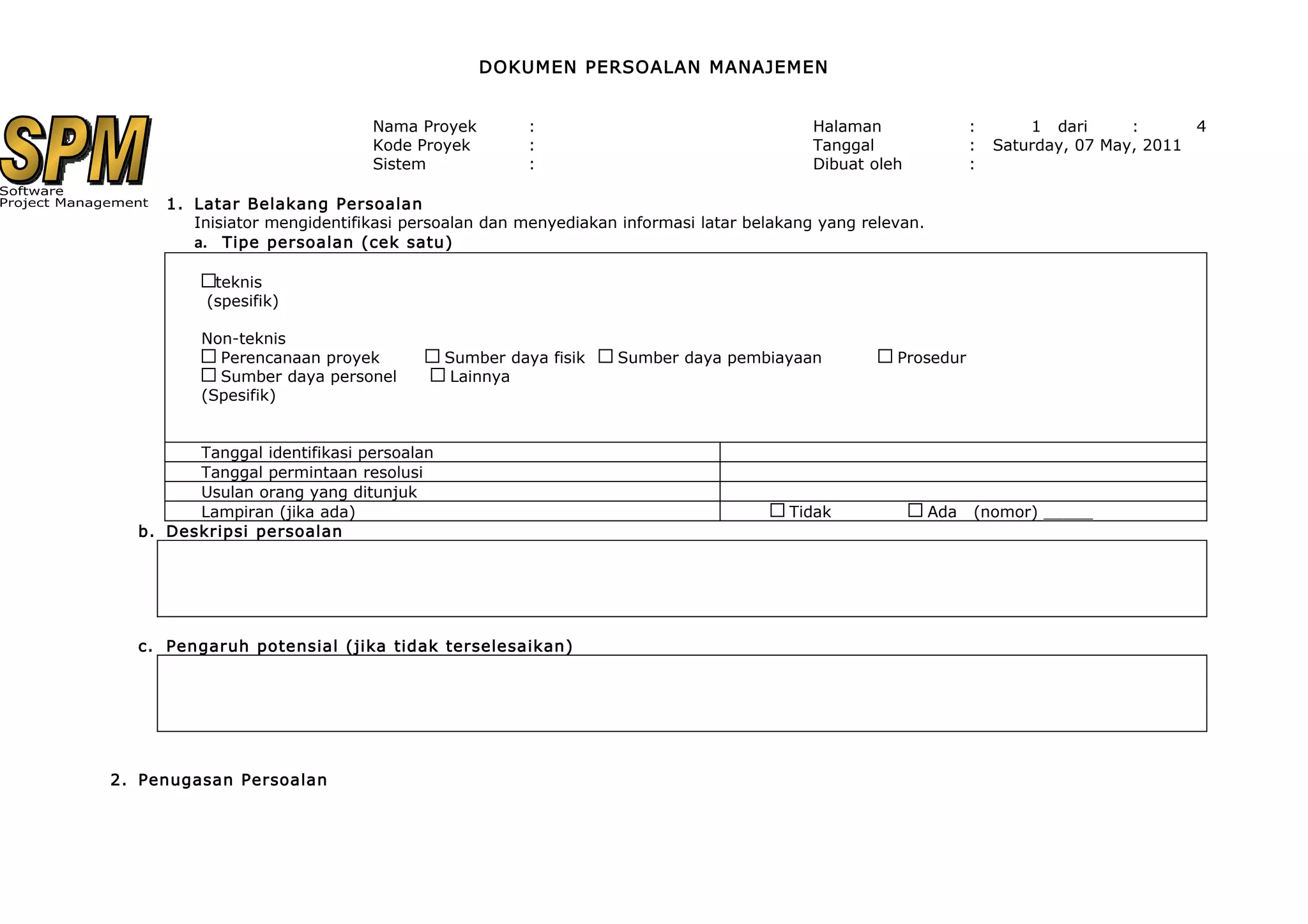 10 dokumen persoalan manajemen | DOC