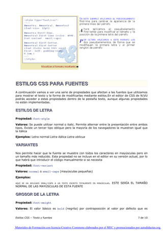 10. Edicion Html. Estilos Edicion Html. Texto Y Fuentes 0001 | PDF
