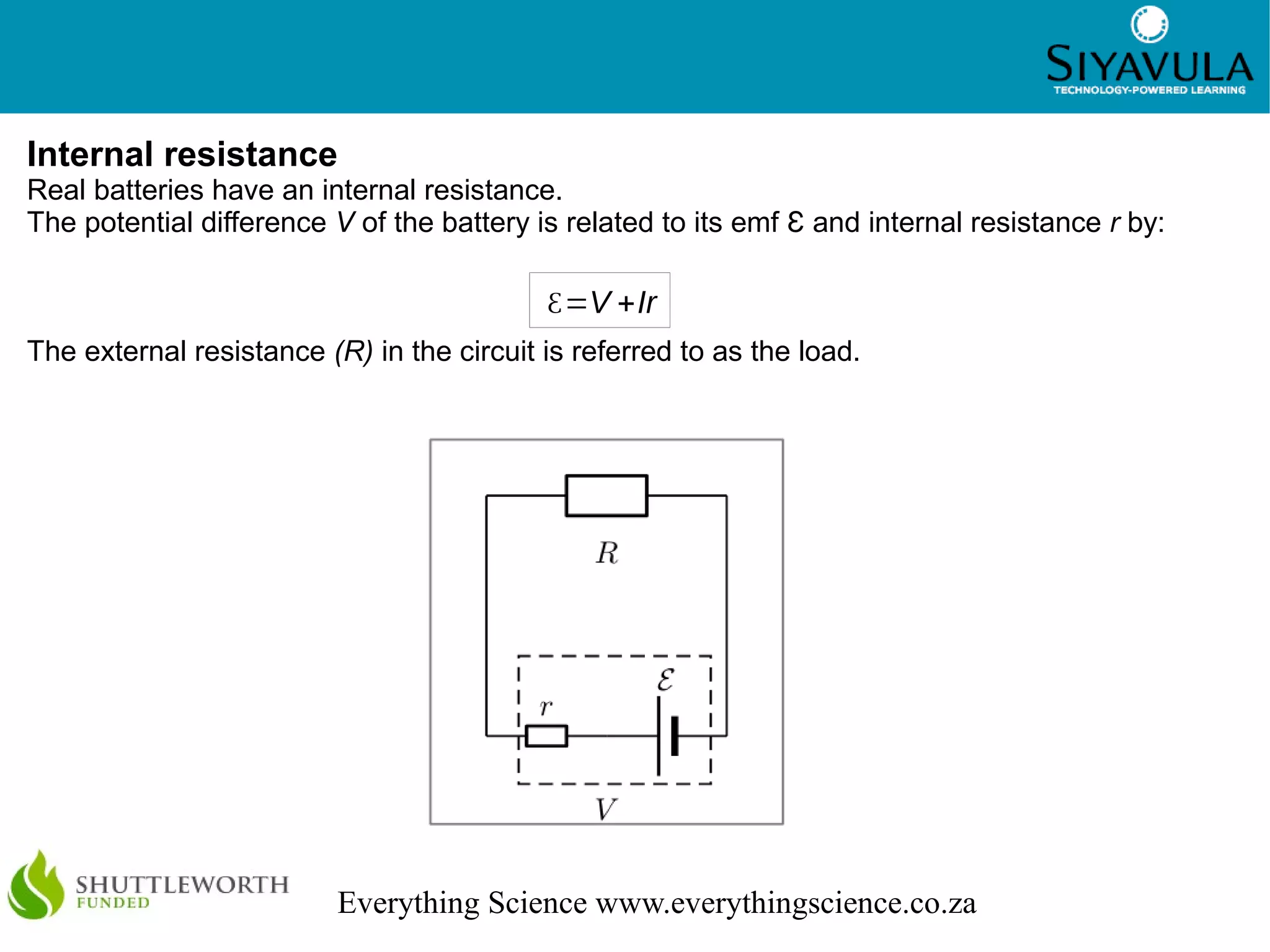 Electric circuits - grade 12 | ODP