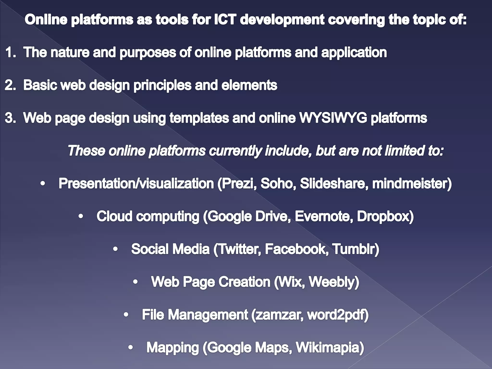 Empowerment Technologies - Online Platforms as Tools for ICT Content ...