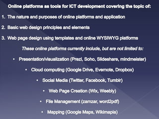 Empowerment Technologies - Online Platforms as Tools for ICT Content ...