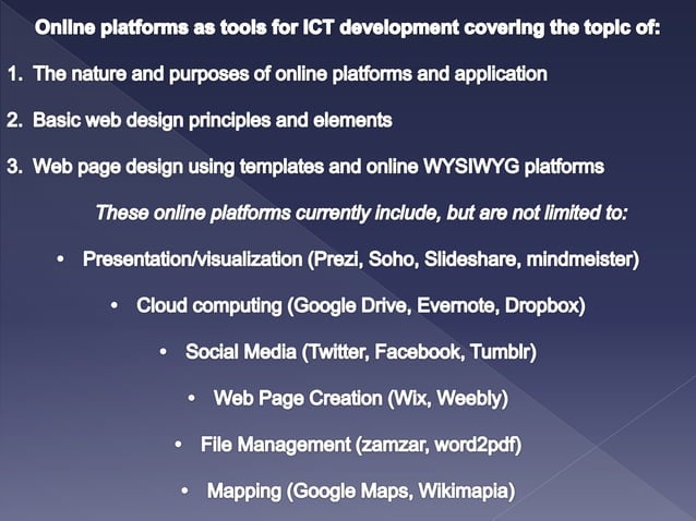 Empowerment Technologies - Online Platforms as Tools for ICT Content ...