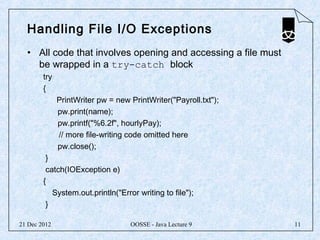 10 exceptionsin java | PPT
