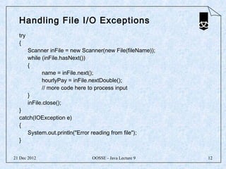 10 exceptionsin java | PPT