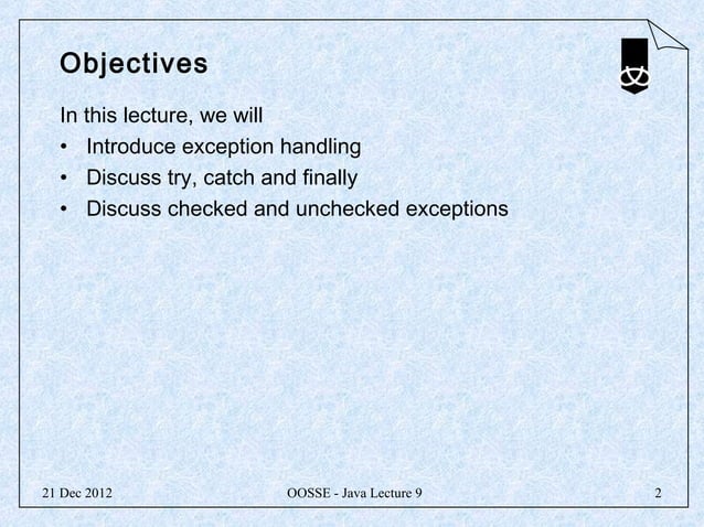 10 exceptionsin java | PPT