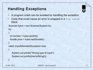 10 exceptionsin java | PPT