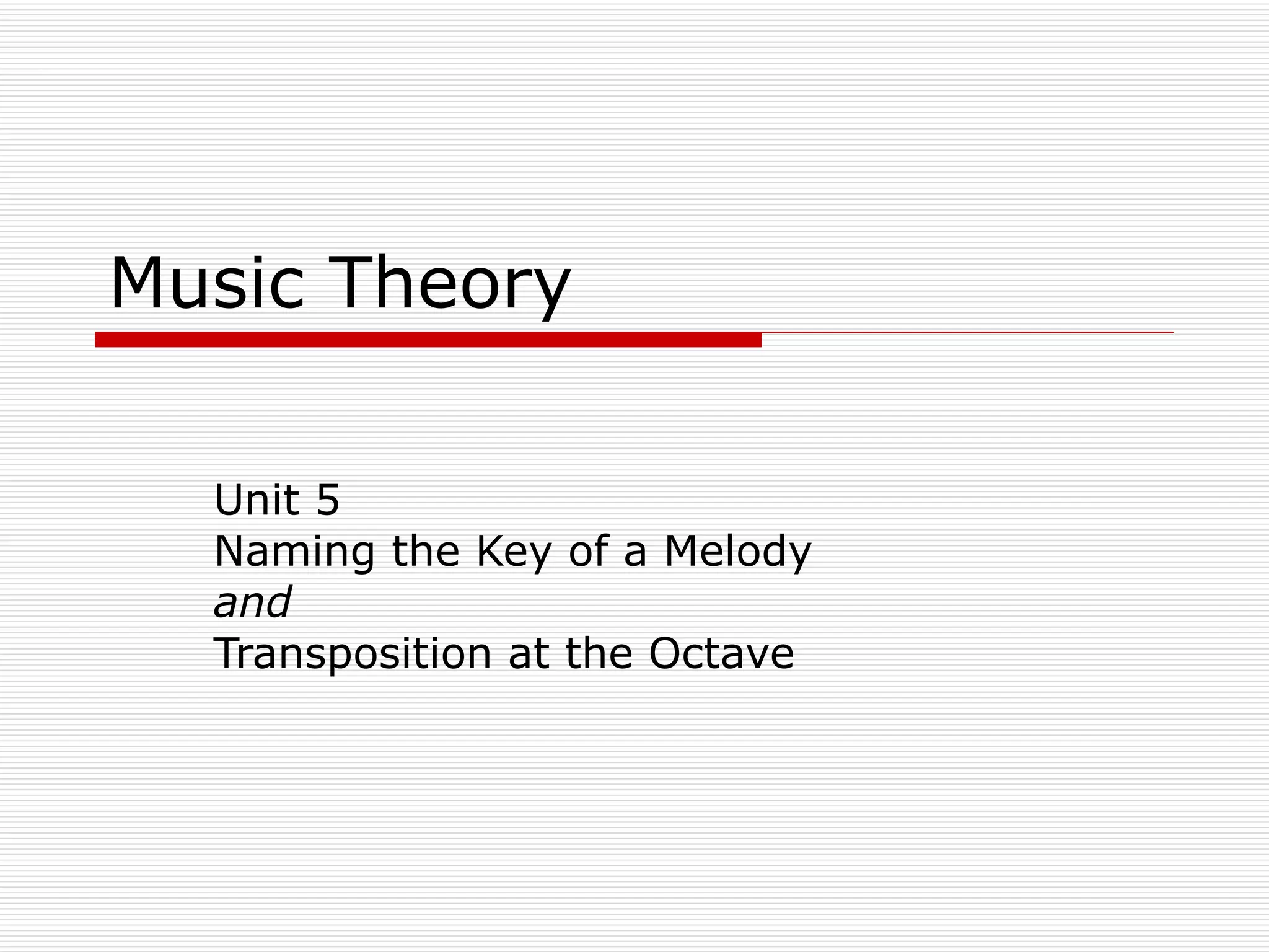 10 Finding Key And Transposition | PPT
