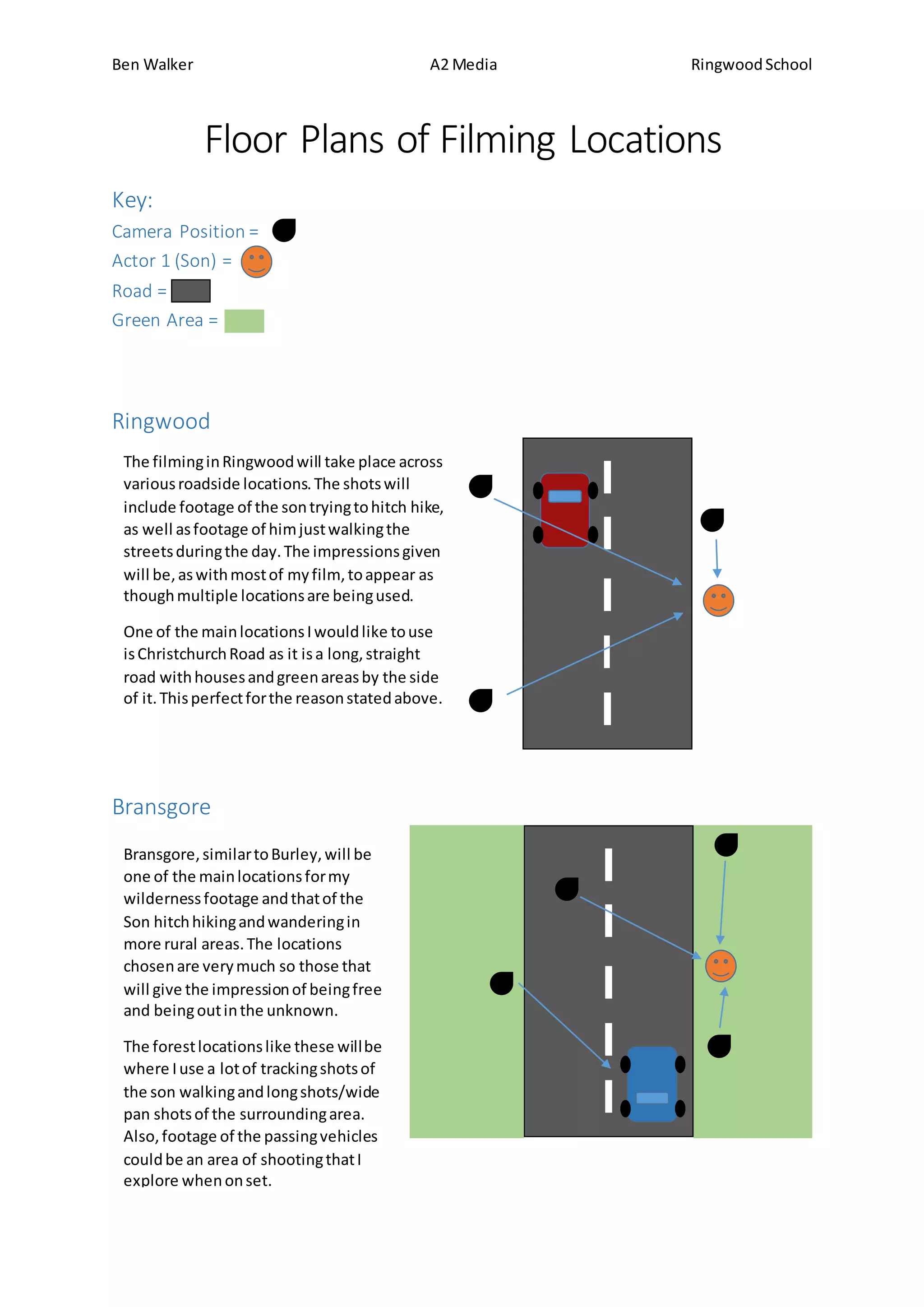 Floor Plans of Filming Locations | DOCX | Video Production | Content ...