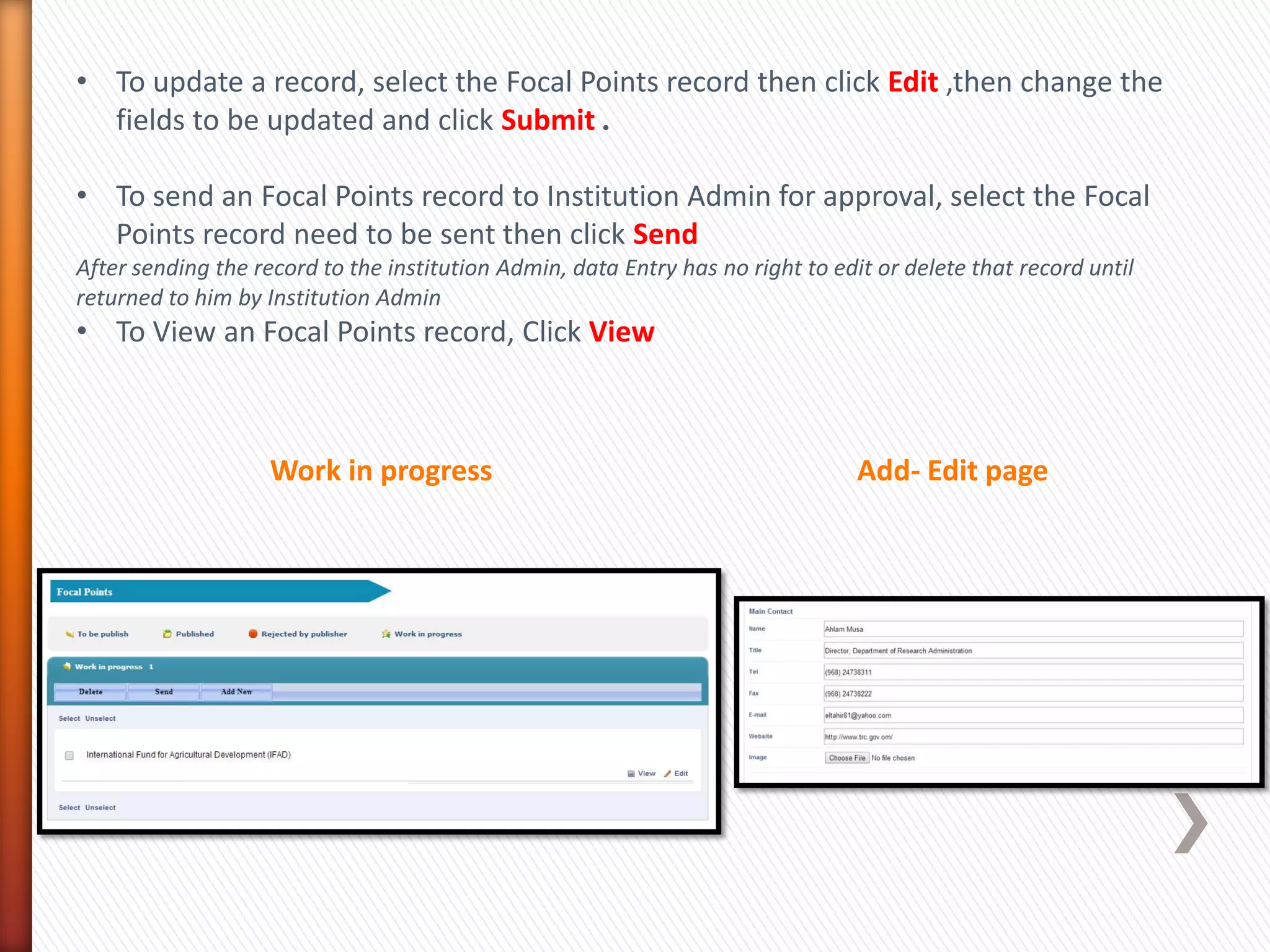 Focal Points Presentation | PDF