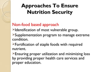 Food Nutrition Security & Innovation | PPT