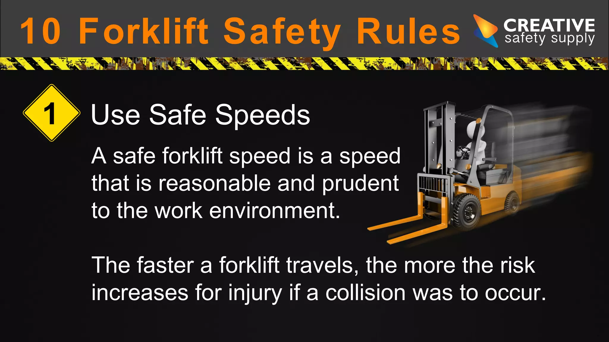 10 Forklift Safety Rules - A Review | PPT