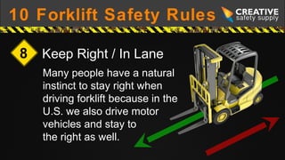 10 Forklift Safety Rules - A Review | PPT