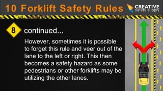 10 Forklift Safety Rules - A Review | PPT