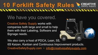 10 Forklift Safety Rules - A Review | PPT
