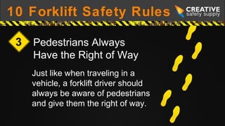 10 Forklift Safety Rules - A Review | PPT