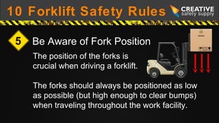 10 Forklift Safety Rules - A Review | PPT