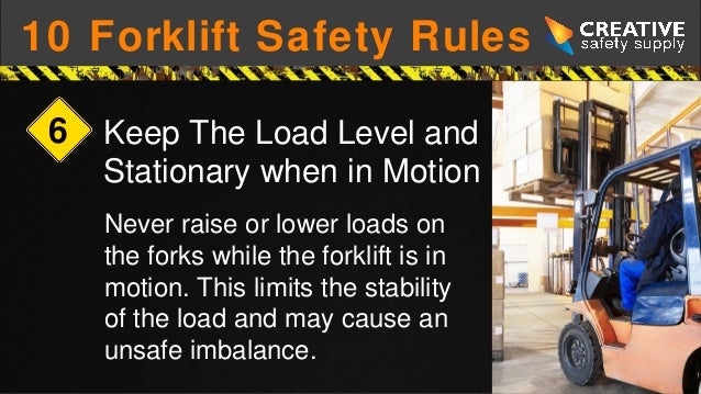 10 Forklift Safety Rules - A Review
