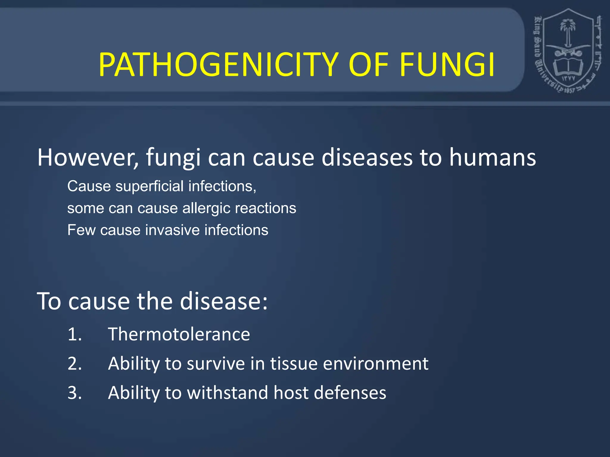 10- Fungi and Their Pathogenesis. ppt | PPT