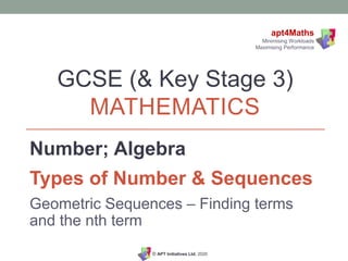 Igcse/ grade 9/ 10 Math 10-Geometric-Sequences.ppsx