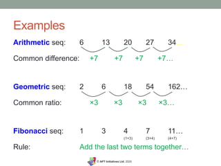 Igcse/ grade 9/ 10 Math 10-Geometric-Sequences.ppsx