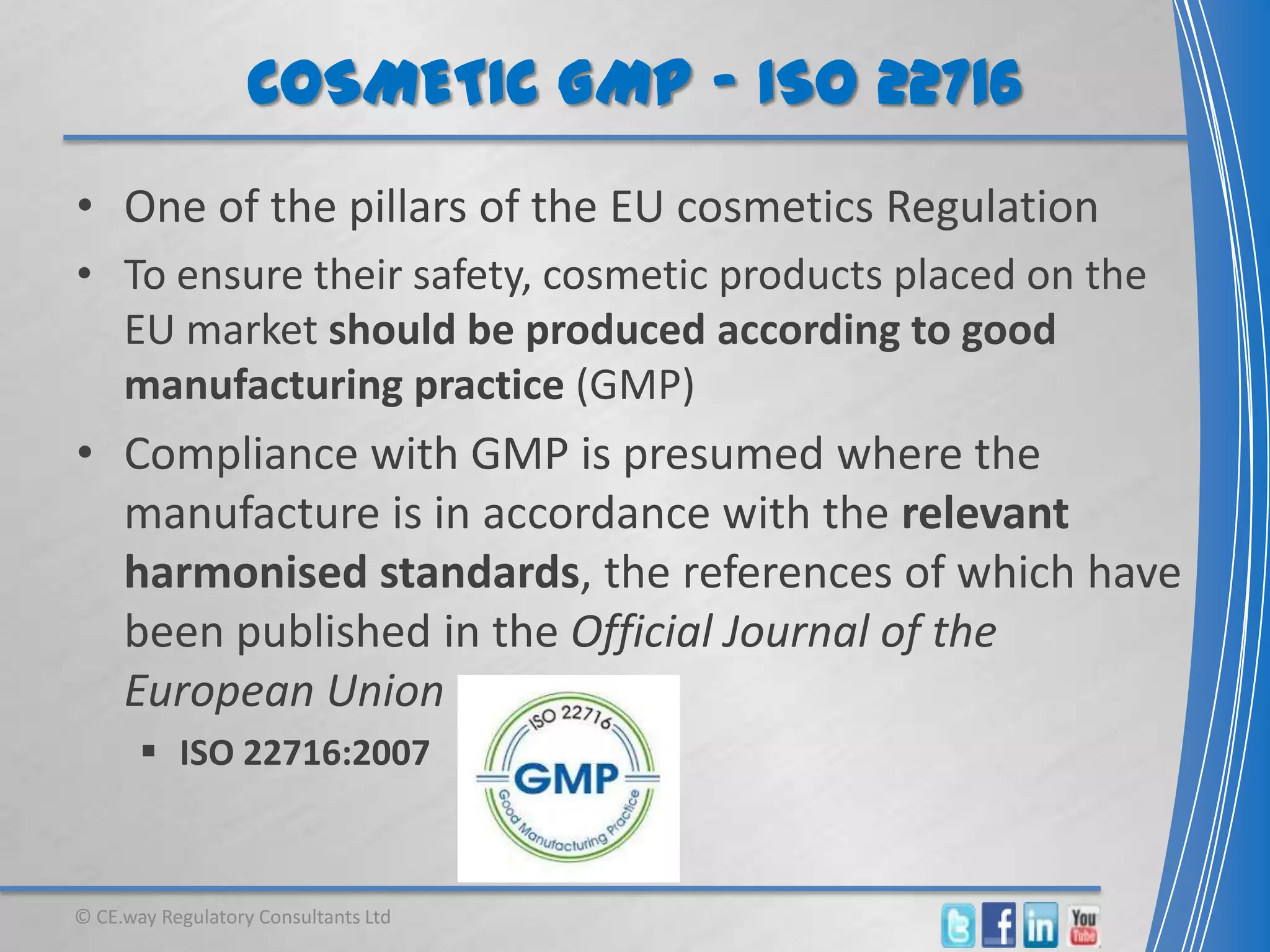 GMP - ISO 22716 | PPTX