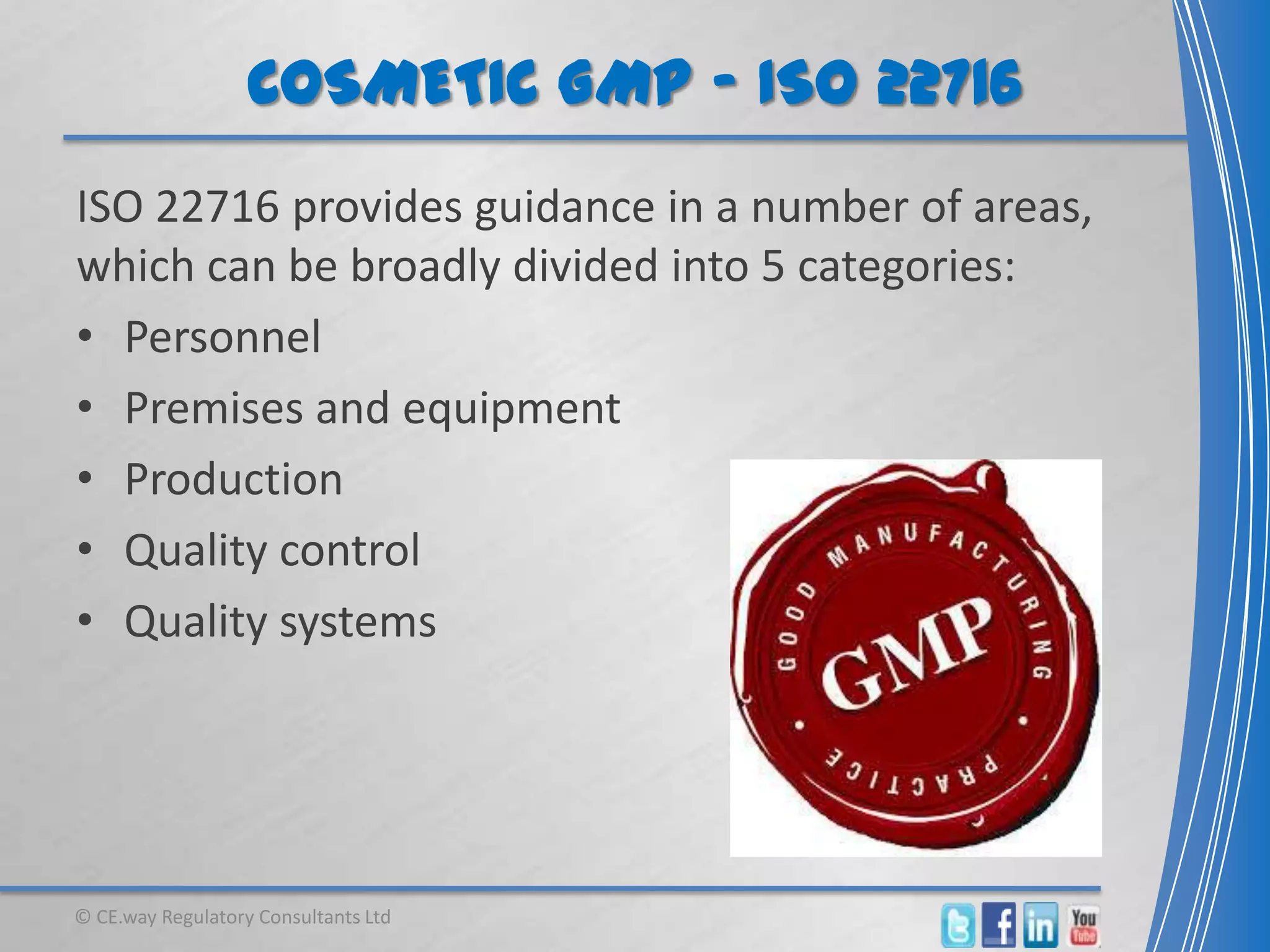 GMP - ISO 22716 | PPTX