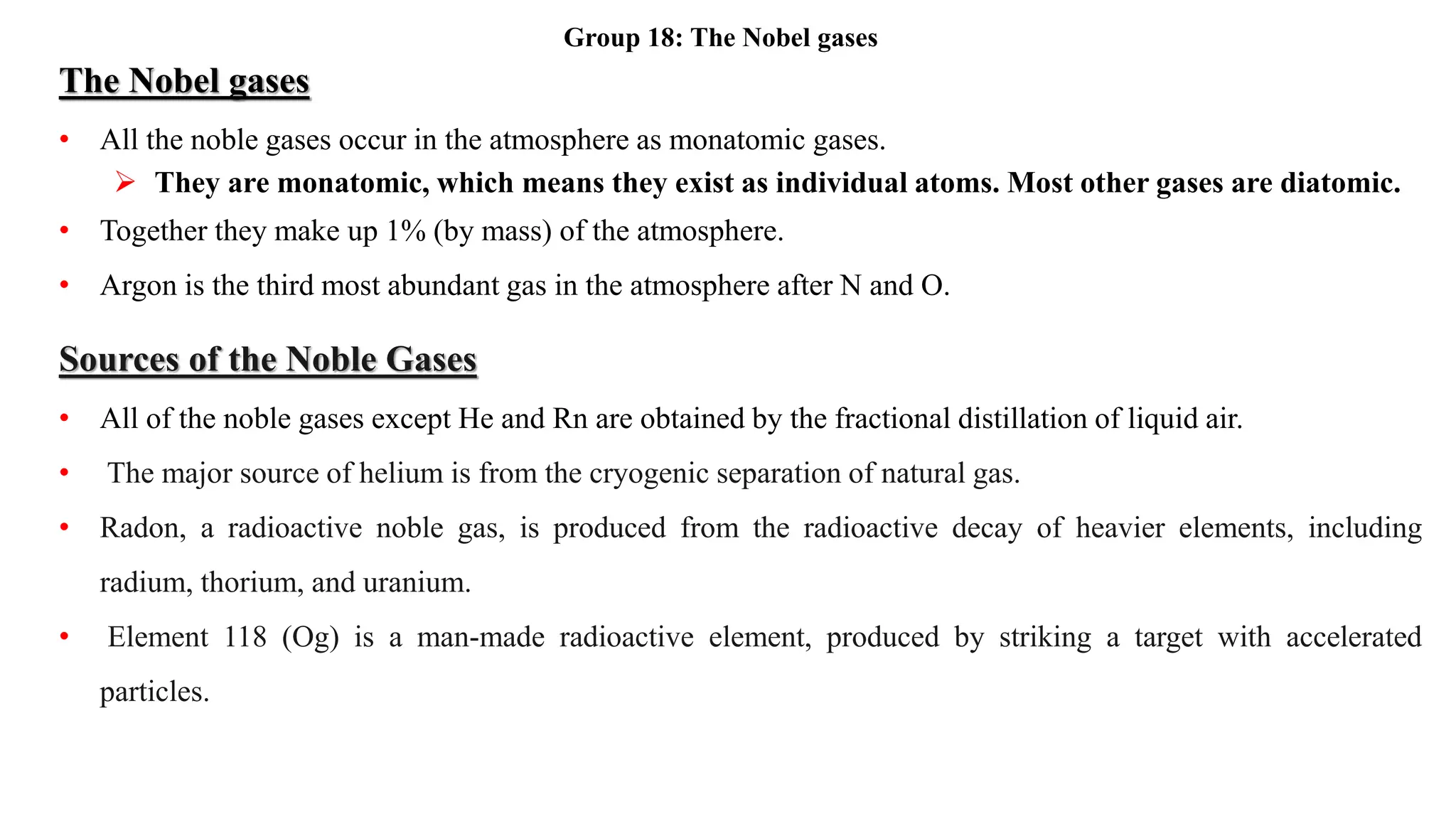 SPM Chemistry Group 18 Noble Gases Notes | PPTX | Chemistry | Science