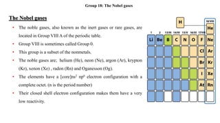 SPM Chemistry Group 18 Noble Gases Notes | PPTX