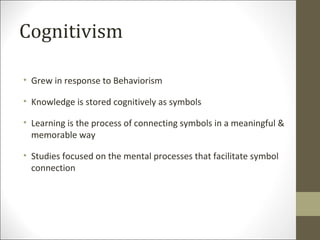 Theories of Learning | PPT