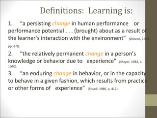 Theories of Learning | PPT | Educational Assessment | Education