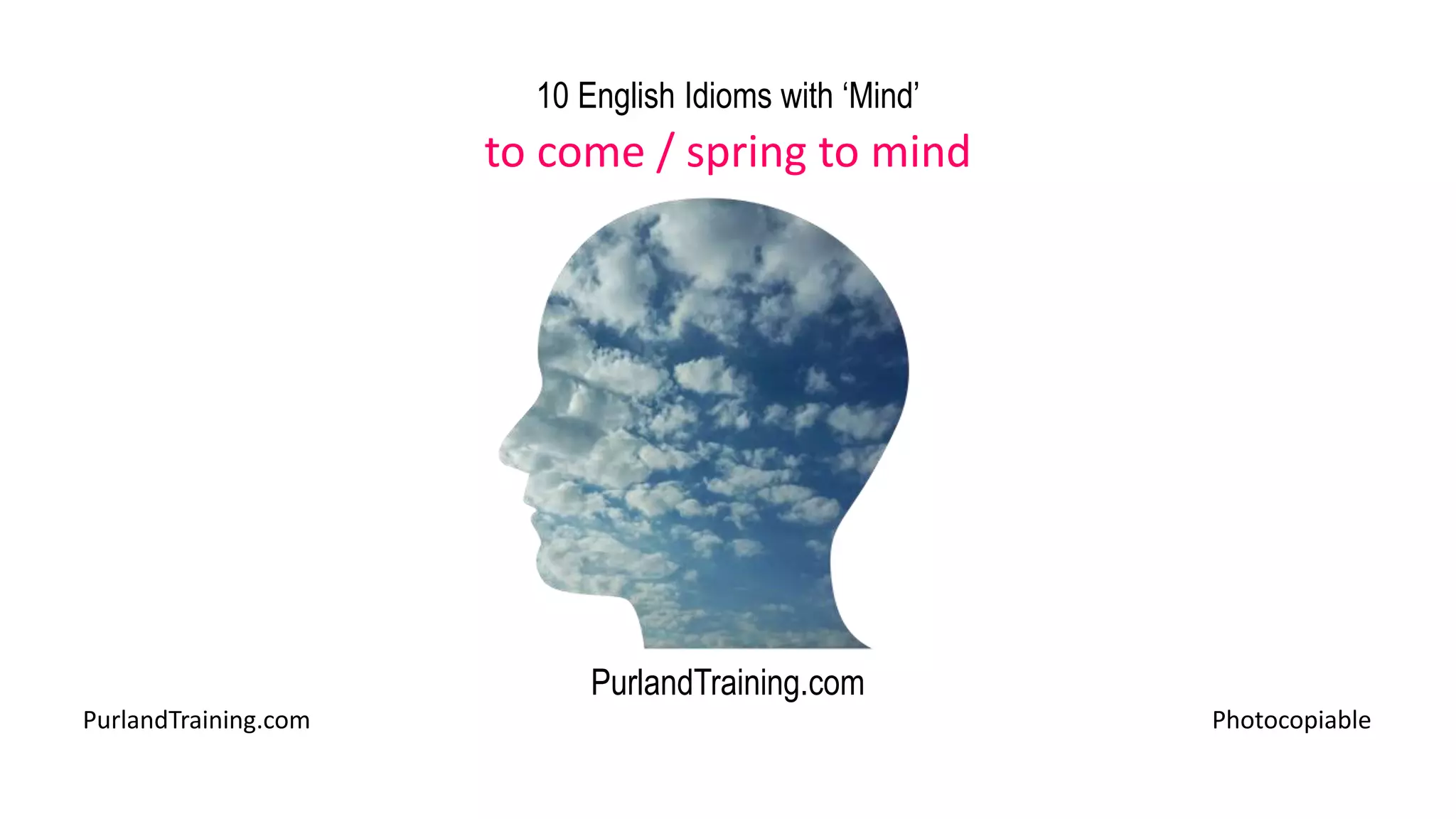 10 English Idioms with Mind | PPT