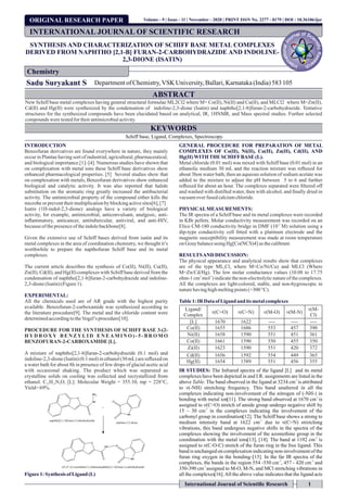 SYNTHESIS AND CHARACTERIZATION OF SCHIFF BASE METAL COMPLEXES DERIVED FROM NAPHTHO [2,1-B] FURAN ...