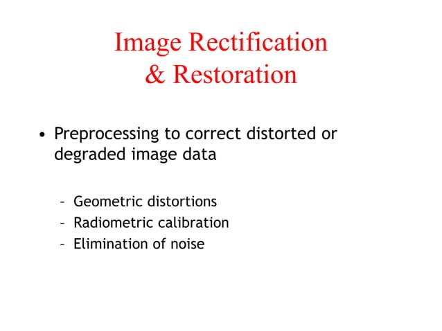 10-Image rectification and restoration.ppt | Photo Editing Software ...