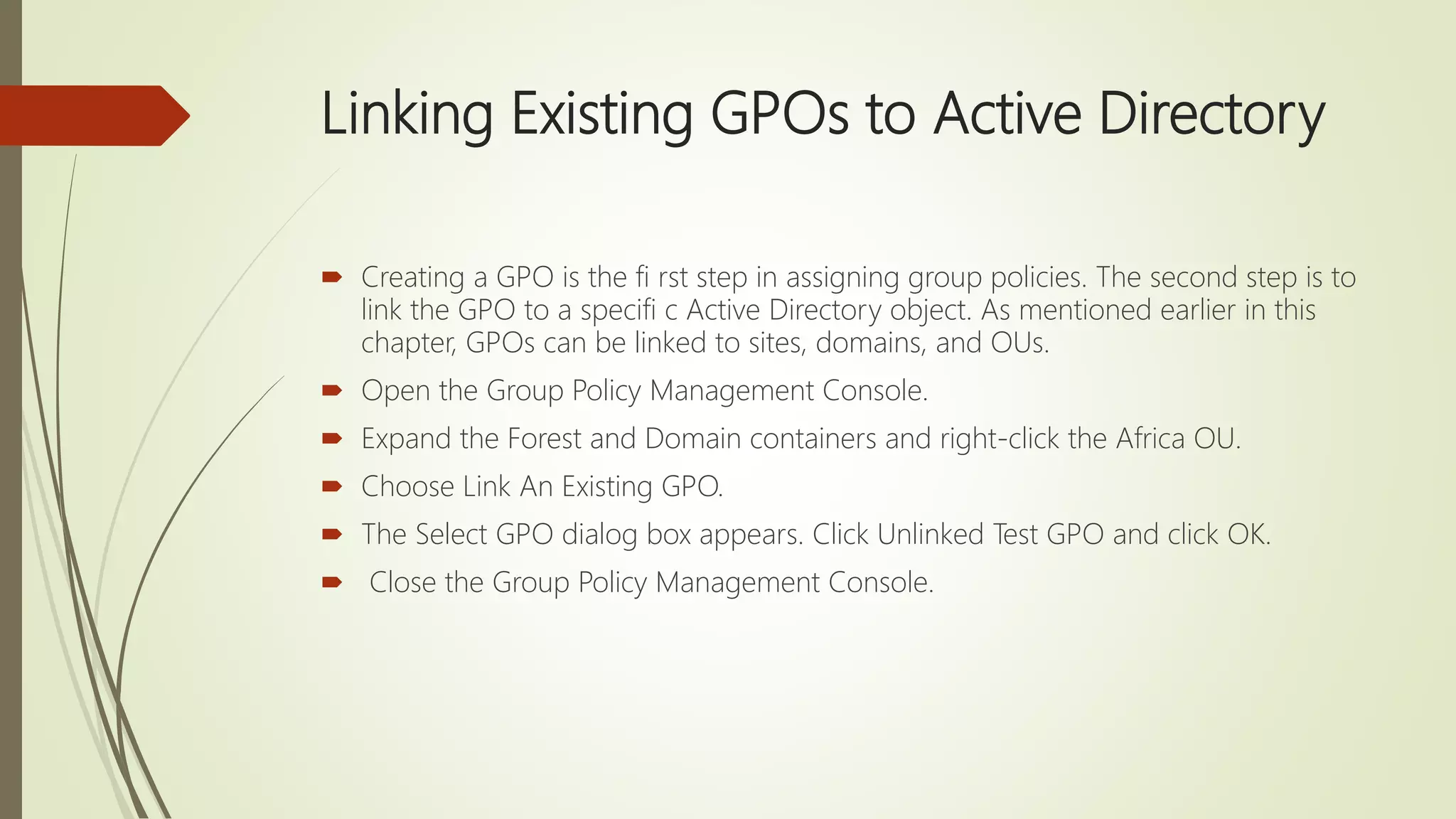 10 implementing GPOs | PPT
