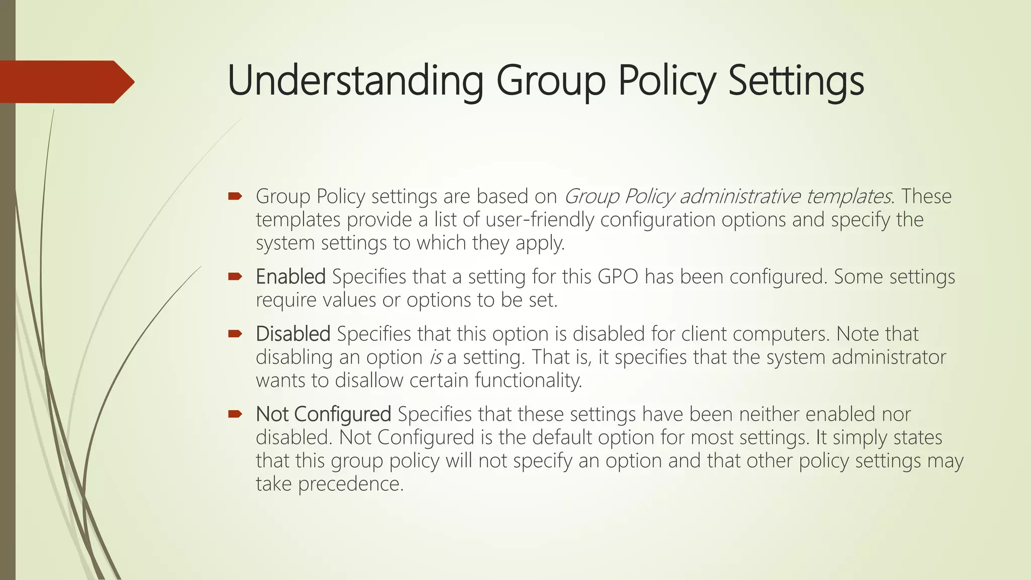 10 implementing GPOs | PPT