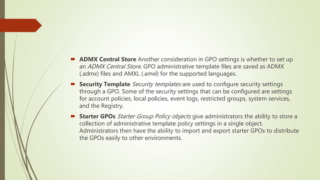 10 implementing GPOs | PPT