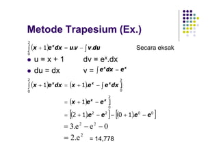 MATERI PERHTIUNGAN INTEGRAL METODE NUMERIK | PDF