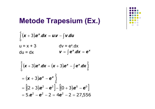 MATERI PERHTIUNGAN INTEGRAL METODE NUMERIK | PDF