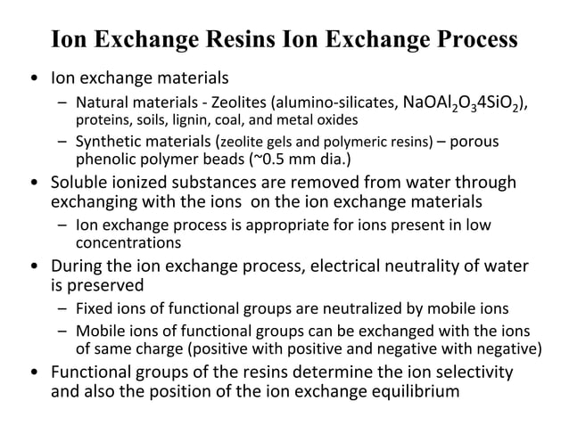 10 ion exchange process | PPTX
