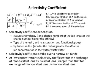 Anion Resin Selectivity