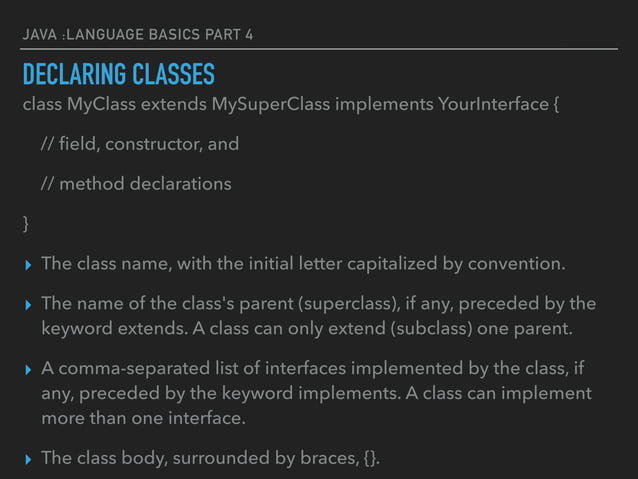 10- java language basics part4 | PPT