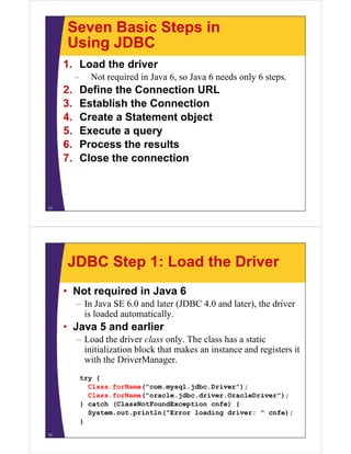 10 jdbc | PDF | Databases | Computer Software and Applications