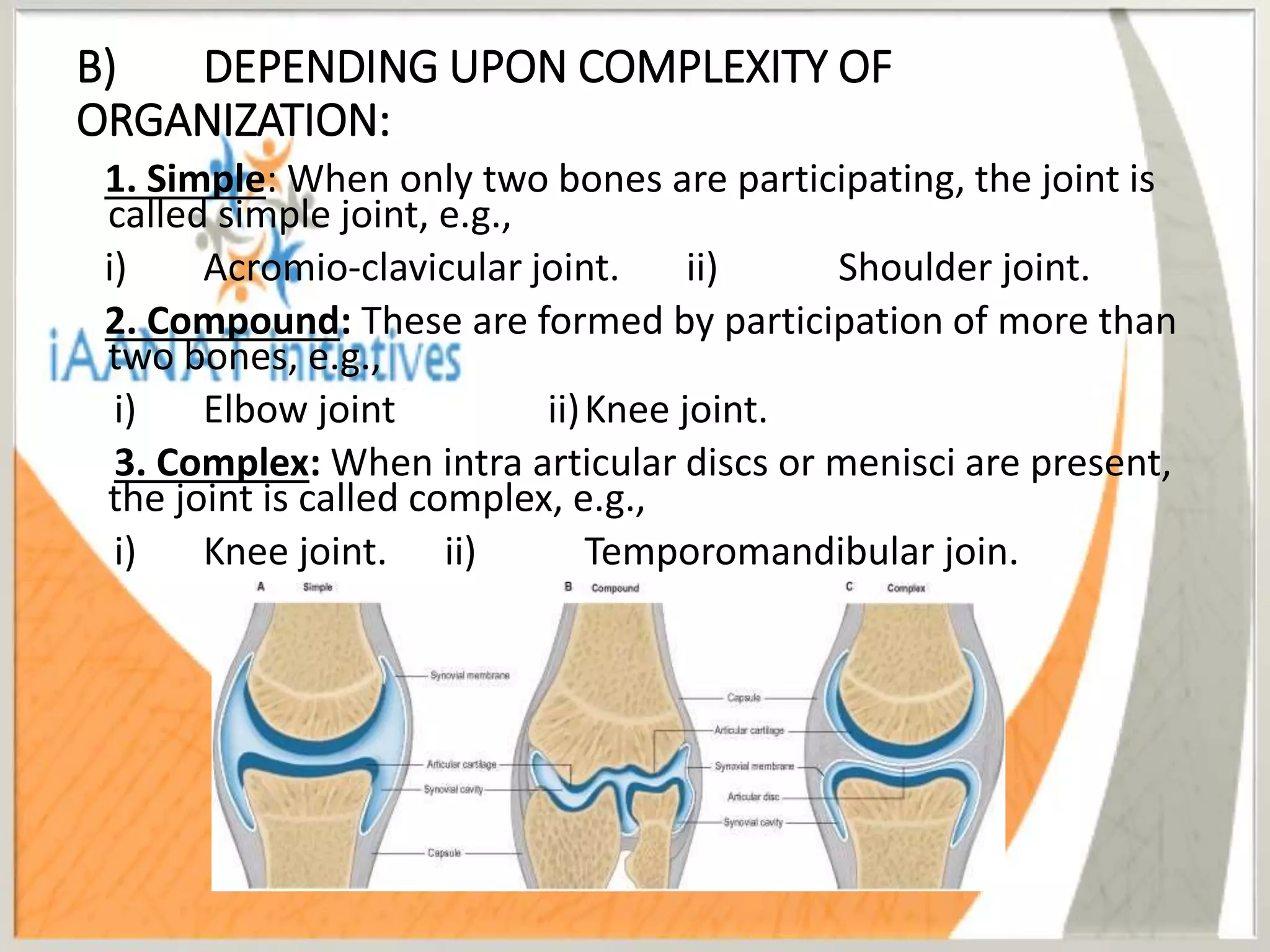 classification of joints and characteristics of each type joint | PPTX