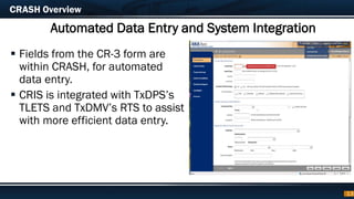 CRASH Program Updates and Dashboards to Access Data | PDF