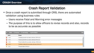 CRASH Program Updates and Dashboards to Access Data | PDF